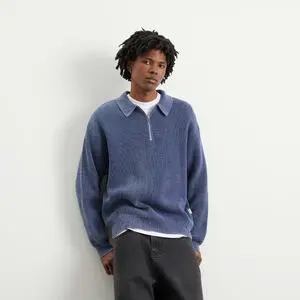 BOUND Acid Wash Half Zip Pullover