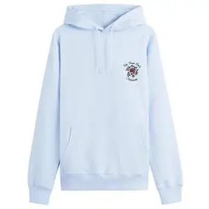 Drole De Monsieur Rose Slogan Hoodie - Light Blue