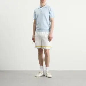 Casablanca Pointelle Monogram Polo
