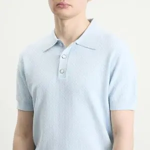 Casablanca Pointelle Monogram Polo