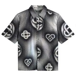Casablanca Pearlescent Monogram Denim Shirt - Blue
