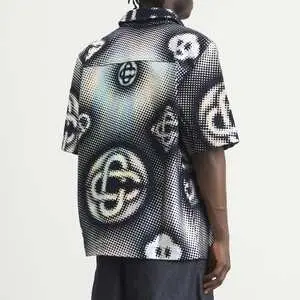 Casablanca Pearlescent Monogram Denim Shirt - Blue