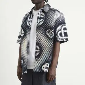 Casablanca Pearlescent Monogram Denim Shirt - Blue