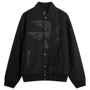 PARRA Not Movie Quality Varsity Jacket - Black