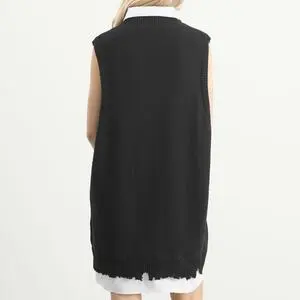 MAISON MARGIELA Knitted V-neck Mini Dress