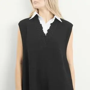 MAISON MARGIELA Knitted V-neck Mini Dress