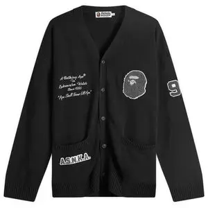 A BATHING APE Knitted Cardigan - Black