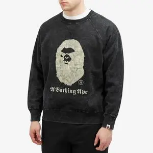A BATHING APE Overdye Crew Neck Sweatshirt