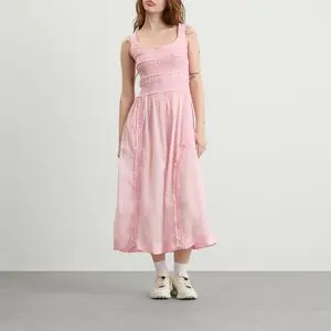 DAMSON MADDER Cynthia Sheer Midi Dress