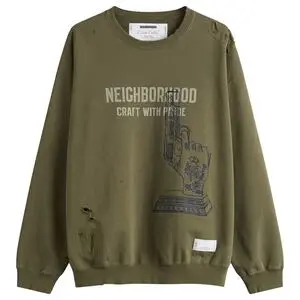NEIGHBORHOOD Embroidered Savage Sweatshirt - Olive Drab