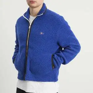 DRAKE'S Boucle Wool Zip Fleece Jacket