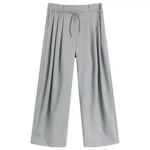 DEIJI STUDIOS Tri Pleat Pants - Steele Stripe