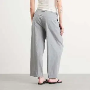 DEIJI STUDIOS Triple Pleat Wide Leg Trousers