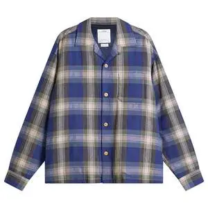 Visvim Keesey Check Down Shirt Jacket - Blue