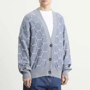 EBIT Honeycomb Knit Cardigan