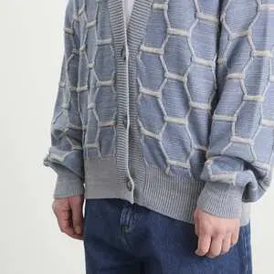 EBIT Honeycomb Knit Cardigan