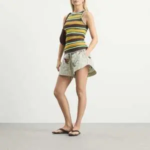 ALEMAIS Bisou Embroidered Shorts