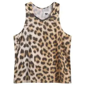SOAR Protolab Silk Blend Print Racerback Vest - Leopard