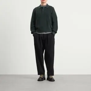CORRIDOR Long Sleeve Slouchy Polo Shirt