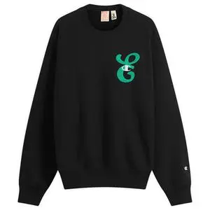 Champion For E End. Crew Sweatshirt 'emerald - Black