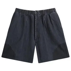 EBIT Octagon Patch Denim Lofty Shorts - Grey
