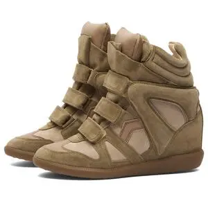 Isabel Marant Étoile Bekett High Top Wedge Sneakers - Brown