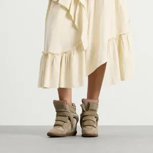Isabel Marant Étoile Bekett High Top Wedge Sneakers - Brown