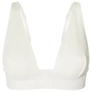 SKIMS Cotton Rib Plunge Bralette - Bone