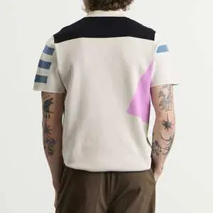 LES DEUX Prince Intarsia Knitted Polo
