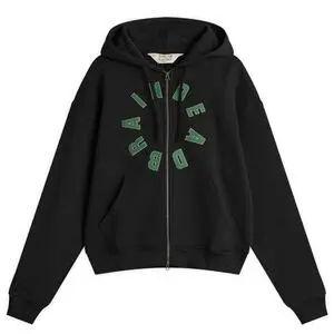 BRAIN DEAD Collegiate Zip Hoodie - Black