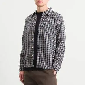 CORRIDOR Reverse Tweed Snow Check Shirt - Blue