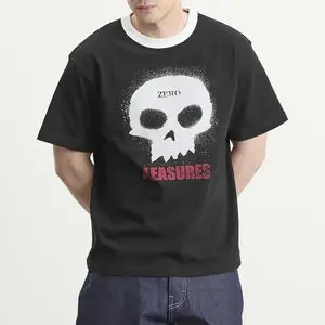 PLEASURES X Zero Single Skull Heavyweight T-shirt