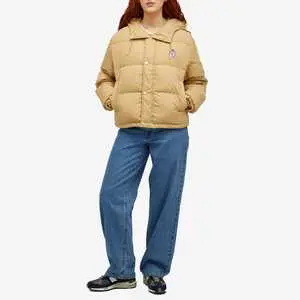SPORTY & RICH Crown Logo Hooded Puffer Jacket