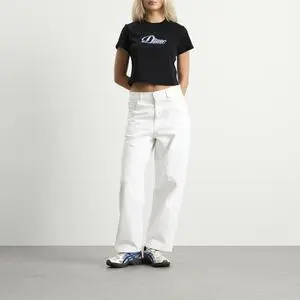 DIME Cursive Denim T-shirt - Black