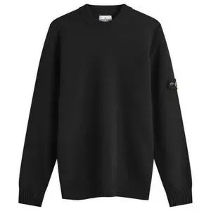 Stone Island Reverse Seam Lambswool Crew Neck Jumper - Black