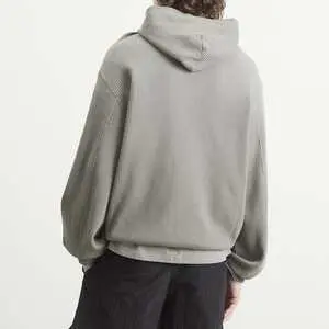 ROA Bee Sun Faded Organic Waffle Zip Up Hoodie - Grey