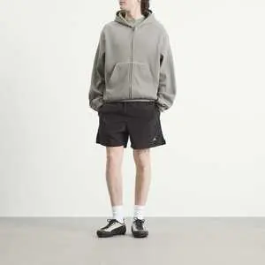 ROA Bee Sun Faded Organic Waffle Zip Up Hoodie - Grey