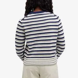Maison Kitsuné Fox Head Intarsia Striped Jumper