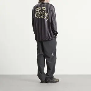 KARMA8A Stripe Long Sleeve Polo T-shirt