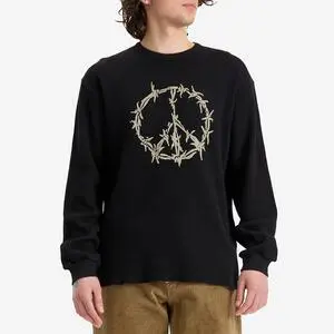 Aries Peace Press Gothic Waffle Long Sleeve T-shirt