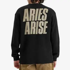 Aries Peace Press Gothic Waffle Long Sleeve T-shirt