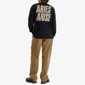 Aries Peace Press Gothic Waffle Long Sleeve T-shirt