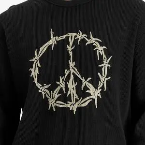 Aries Peace Press Gothic Waffle Long Sleeve T-shirt