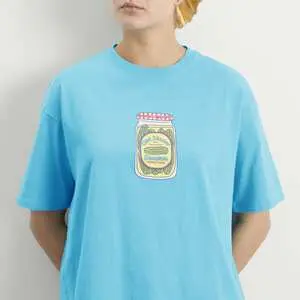 DAMSON MADDER Snack Plate Graphic Tee - Blue