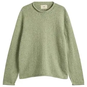Folk Slouch Crew Jumper - Light Sage