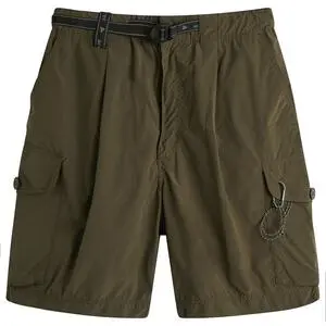AND WANDER Oversized Cargo Shorts - Khaki