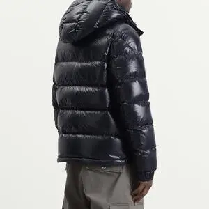 Moncler Maya Down Jacket With Glossy Finish - Navy