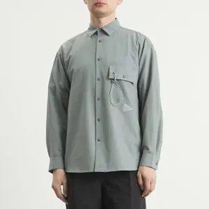 AND WANDER Dry Breathable Shirt - Blue Grey