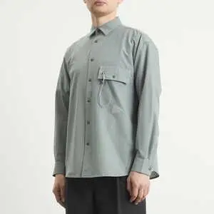 AND WANDER Dry Breathable Shirt - Blue Grey