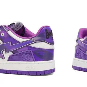 A BATHING APE Camo Leather Sk8 Sta Sneaker